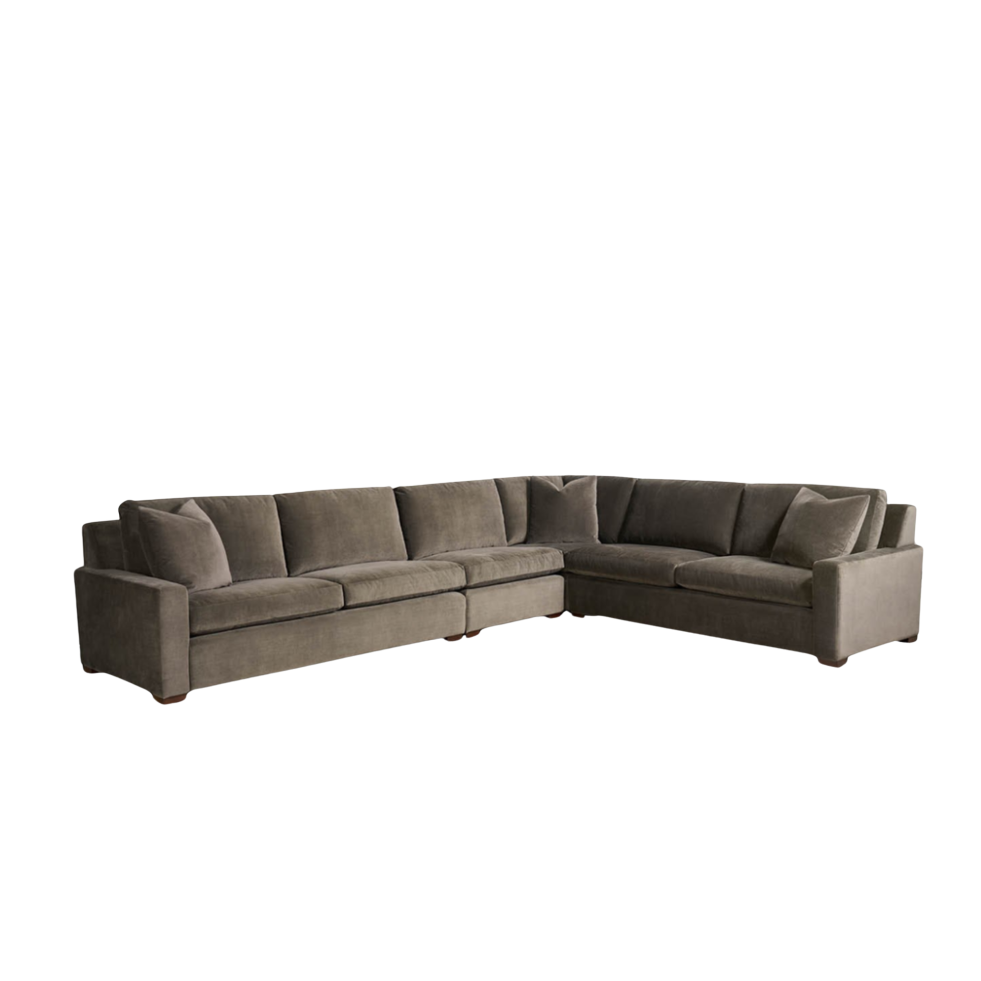 Universal Fletcher Sectional Sofa with Plush Pillows – Comfort Design ...